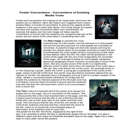 Film poster conventions | PPTX
