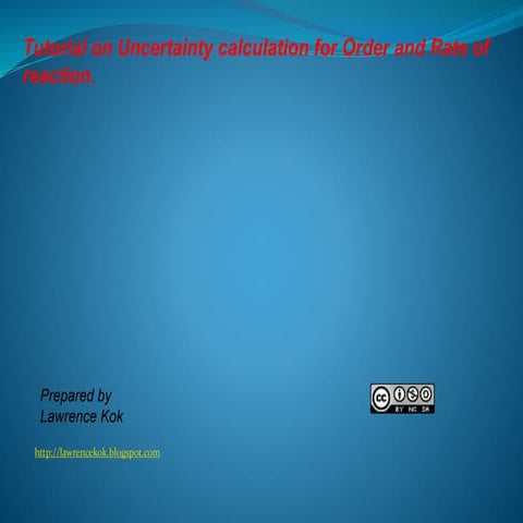 IB Chemistry on Uncertainty calculation for Order and Rate of reaction ...