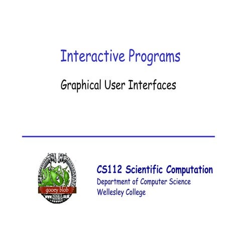 fundamentals of Graphical User Interfaces (GUI) using MATLAB | PPT
