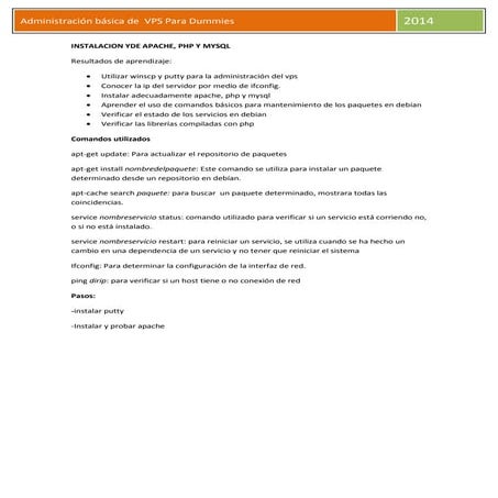 Guia 2 Instalacion De Apache Php Y Mysql Pdf 