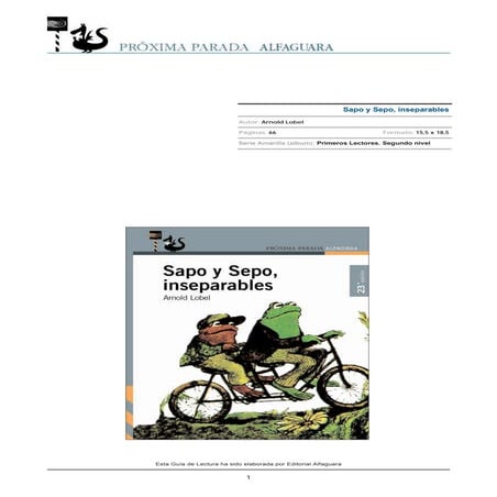 Guia actividades-sapo-sepo-inseparables | PDF