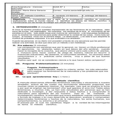 Hoja De Trabajo Con Respuestas Para La Identificación De Variables Y ...
