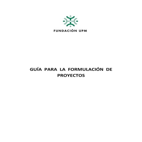 Guia Para La Formulacion De Proyectos Pdf 7052
