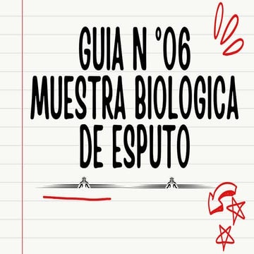 MUESTRAS DE ESPUTO GUIA N° 06 MUESTRAS BIOLOGICAS | PDF
