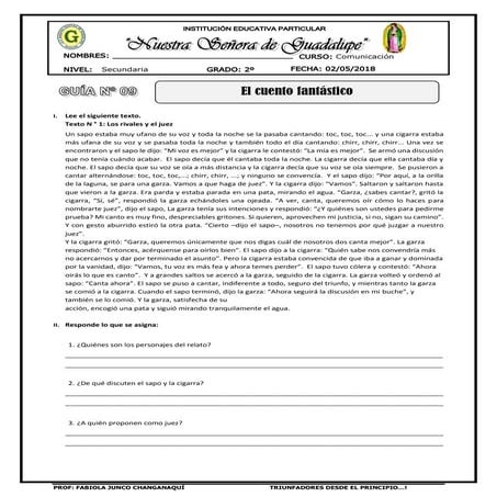Comprehensive Spanish Reading Comprehension and Literary Analysis ...