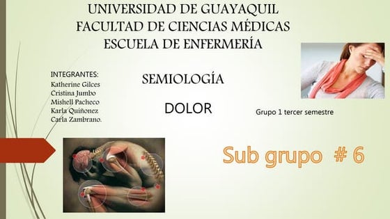 Semiologia dolor | PPT