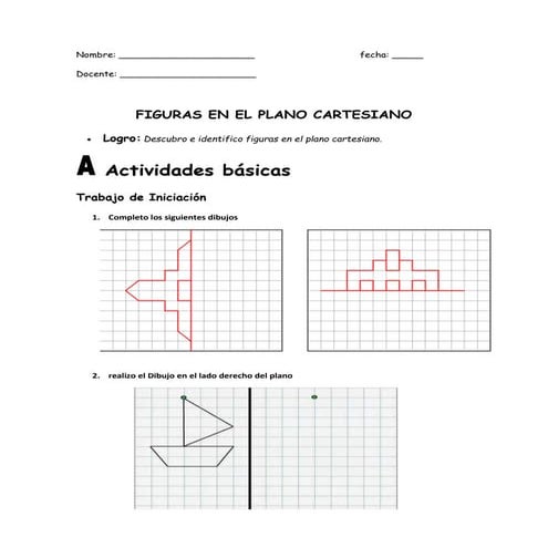 Plano cartesiano para imprimir - plano de coordenadas para imprimir | PDF