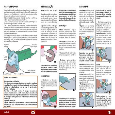 Rebarbar e cortar com uma rebarbadora | PDF