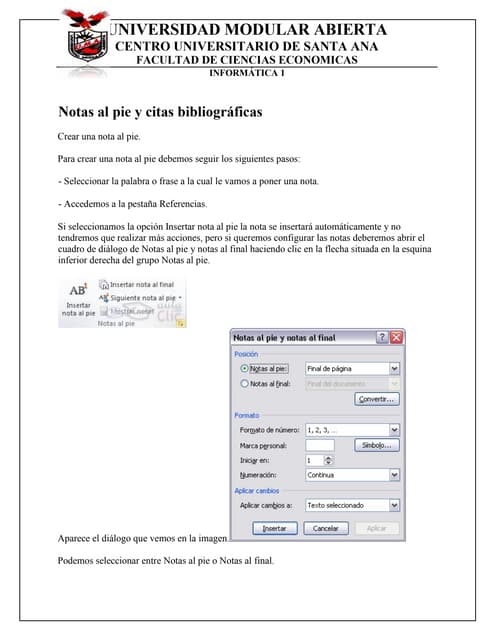 Nota al pie | PPT