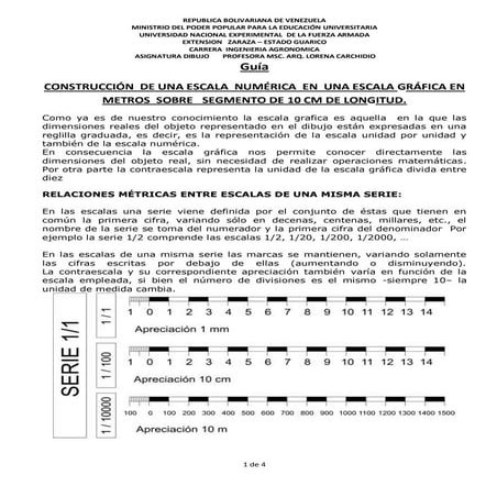Hojas De Trabajo Escala Del Mapa