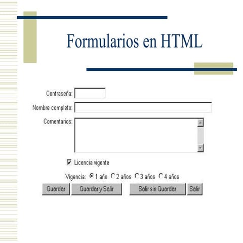 Guia de formularios en html | PDF
