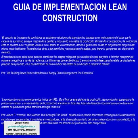 Guia de implementacion lean | PPT