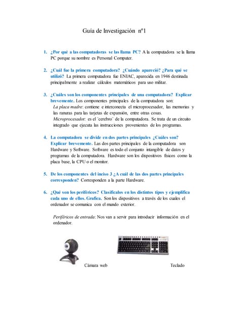 Periféricos de una pc | PPTX | Computer Peripherals | Computing