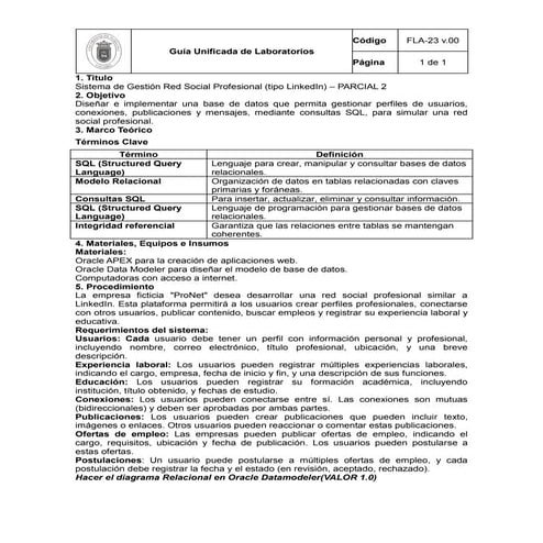 INTRODUCCION A ORACLE APEX MODELO RELACIONAL PARCIAL 2 | PDF