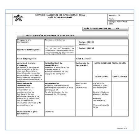Guia de mantenimiento | DOCX