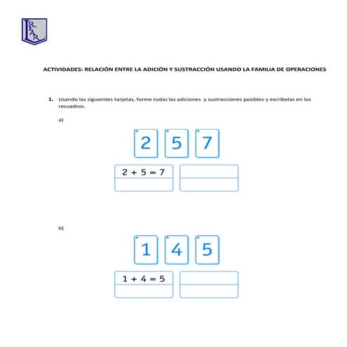 Guia de matematica segudo basico familia de operaciones | DOC