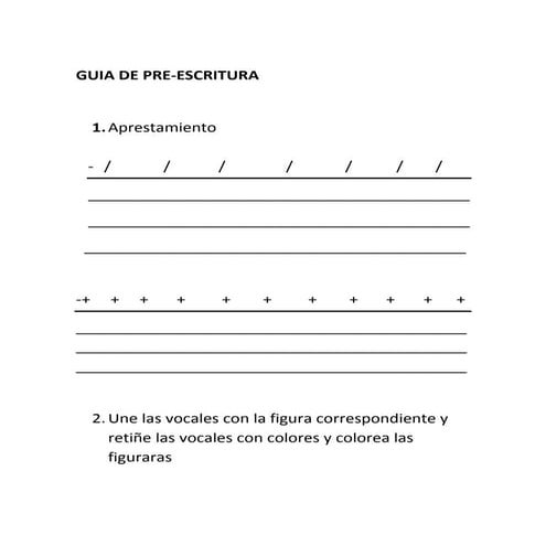 Guia de pre escritura 1 periodo | DOCX