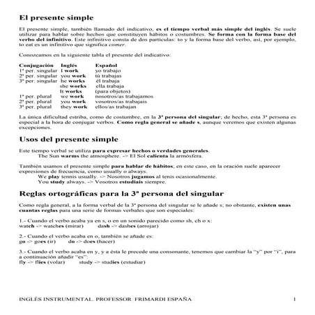 Guia de tiempos verbales | DOC