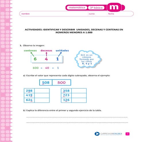 Hojas De Trabajo De Valor Posicional Con Clave De Respuestas Hojas De