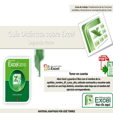 Guia didactica (excel segunda parte) 2 p2 | PPSX | Computing | Technology & Computing