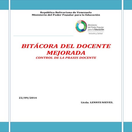 BITACORA DEL DOCENTE MEJORADA | DOCX