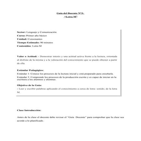 Clase 1_ Consonante M | DOCX