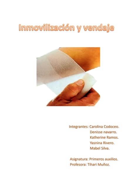 Vendajes, inmovilizacion y traslado de pacientes | PDF