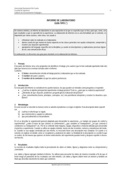 Guía Para Reportes De Laboratorio