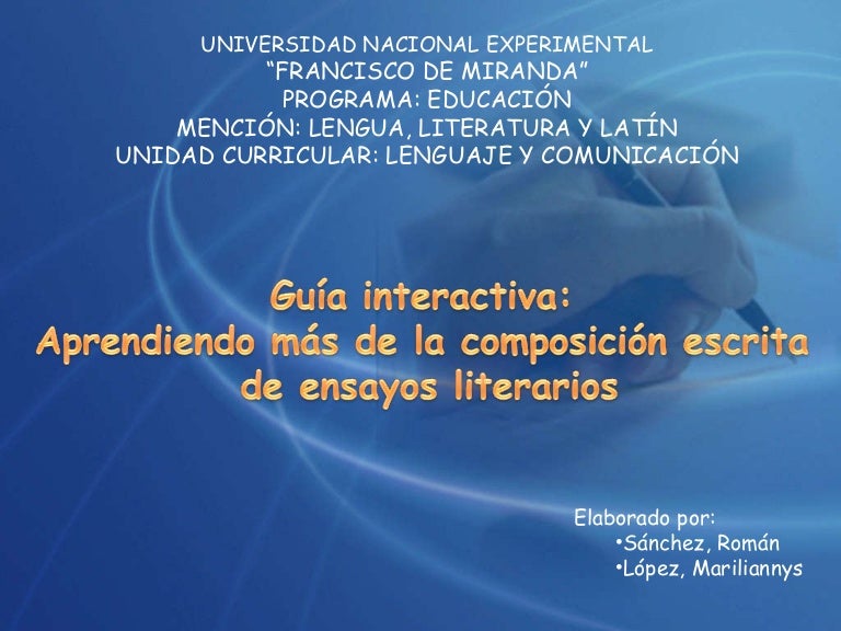 Guia Interactiva De Composicion Escrita