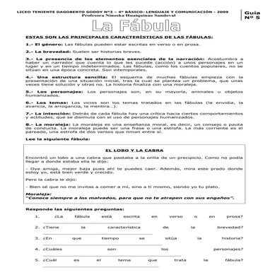 COMPRENSIÓN LECTORA 4TO LA FABULA.doc