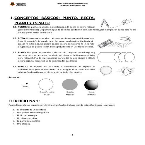 Guia no 1 conceptos básicos de geometria | DOCX