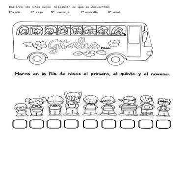 Hoja De Trabajo De Numeros Ordinales 1 10