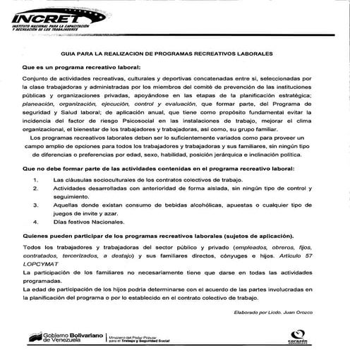 Guia+para la realizacion+de+programas de recreaciòn y tiempo libre | PDF