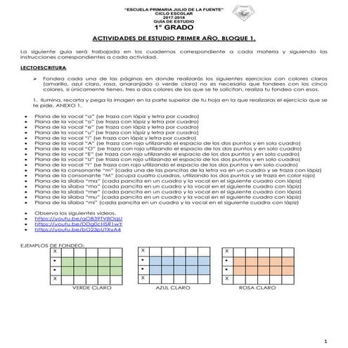 Guia primer grado | PDF
