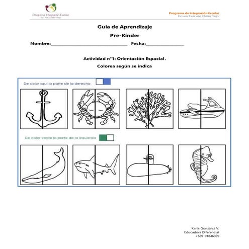 Guias pre kinder | DOCX