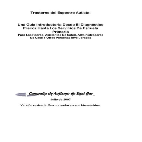 Guia tea y modelos de intervencion | PDF