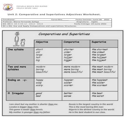 GUIA UNIT 2 Comparatives and Superlatives Adjectives.pdf