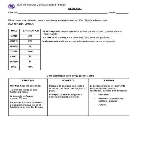 Guia verbos | DOCX