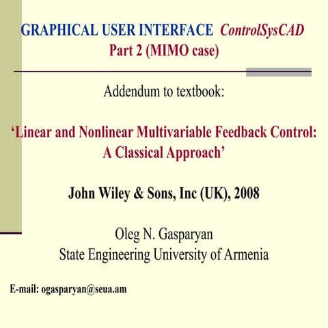 Linear And Nonlinear Multivariable Guicontrolsyscadpart2ppt