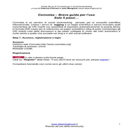 Guida Connotea | PDF