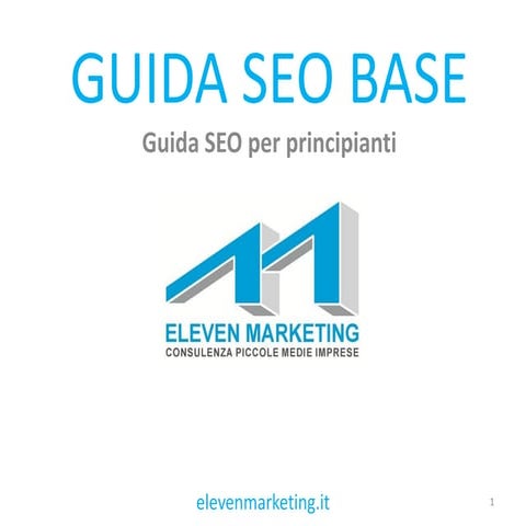 Guida seo-base-pdf-gratis | PDF | Search | Internet