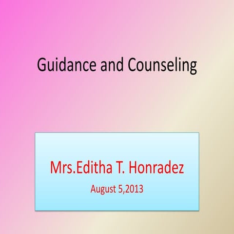 Revisiting the Guidance Advocate in Every Teacher | PDF