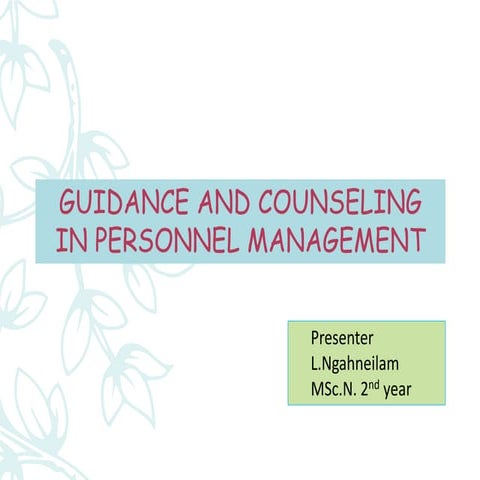 Guidance and counselling | PPTX
