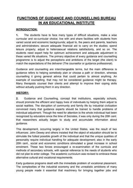 Proposed Guidance Program | PDF