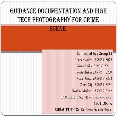 Crime Scene Photography | PPTX