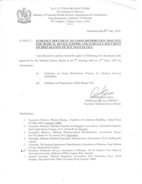 Medical Device Registration in Pakistan | PDF