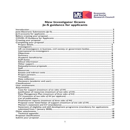 Guidance esrc 150121-funding-opp-new investigatorgrants-je-s-guidance | PDF