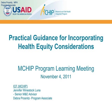 Practical Guidance for Incorporating Health Equity Learning_Jennifer ...