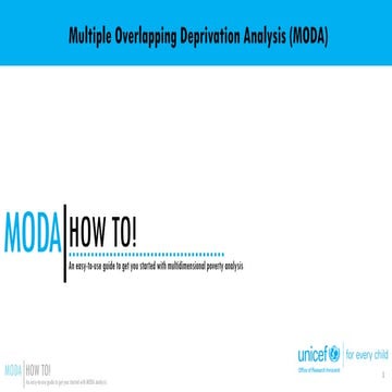 Multiple Overlapping Deprivation Analysis (MODA): HOW-TO GUIDE | PDF