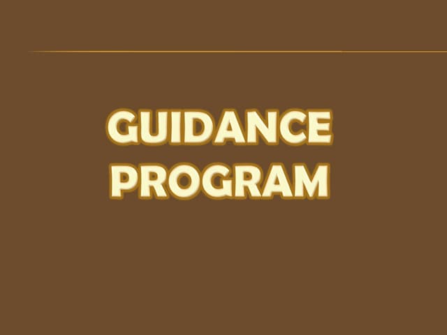 Proposed Guidance Program | PDF